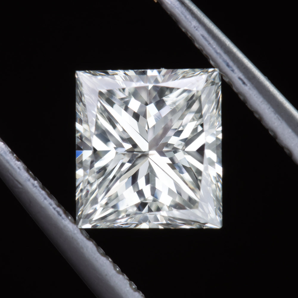 0.91ct PRINCESS CUT DIAMOND I SI2 LOOSE NATURAL SQUARE SHAPE EARTH ...