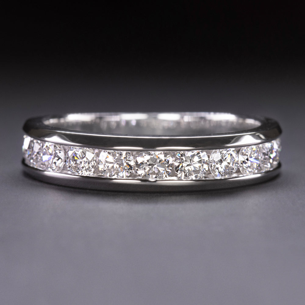 1ct EXCELLENT CUT G-H VS DIAMOND WEDDING RING STACKING BAND CHANNEL ...