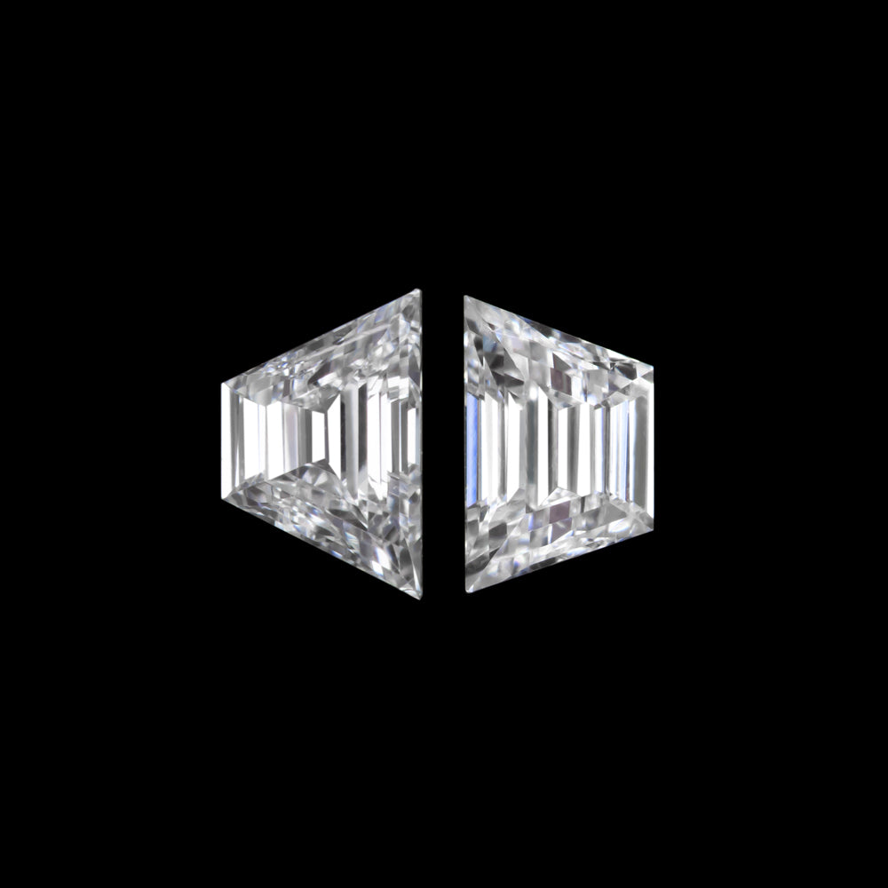 TRAPEZOID SHAPE DIAMOND MATCHING PAIR 0.19ct BAGUETTE CUT LOOSE ACCENT ...