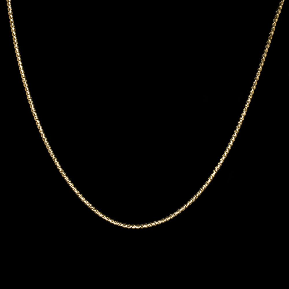 SOLID 18k YELLOW GOLD S LINK CHAIN NECKLACE 23 INCH LONG 1.6mm THIN ...