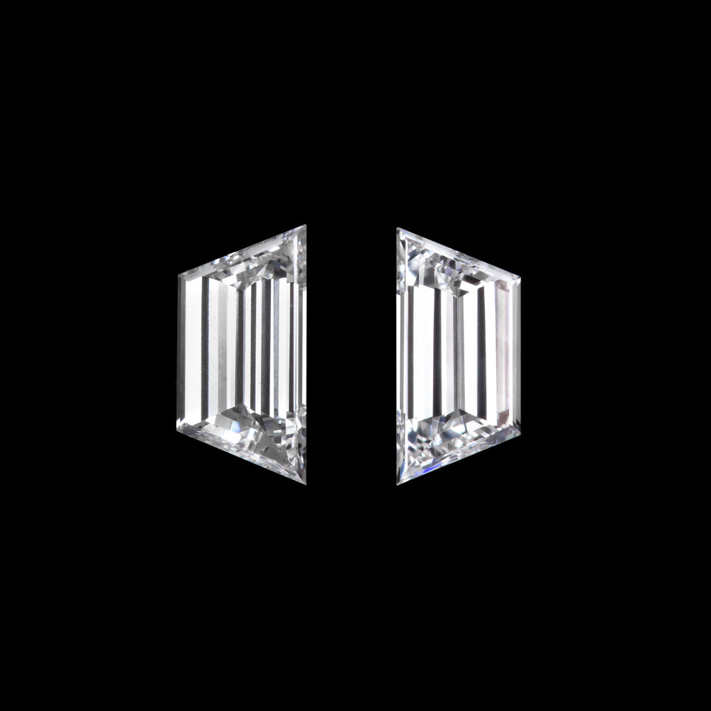 0.40ct TRAPEZOID SHAPE DIAMOND MATCHING PAIR BAGUETTE CUT LOOSE ACCENT ...