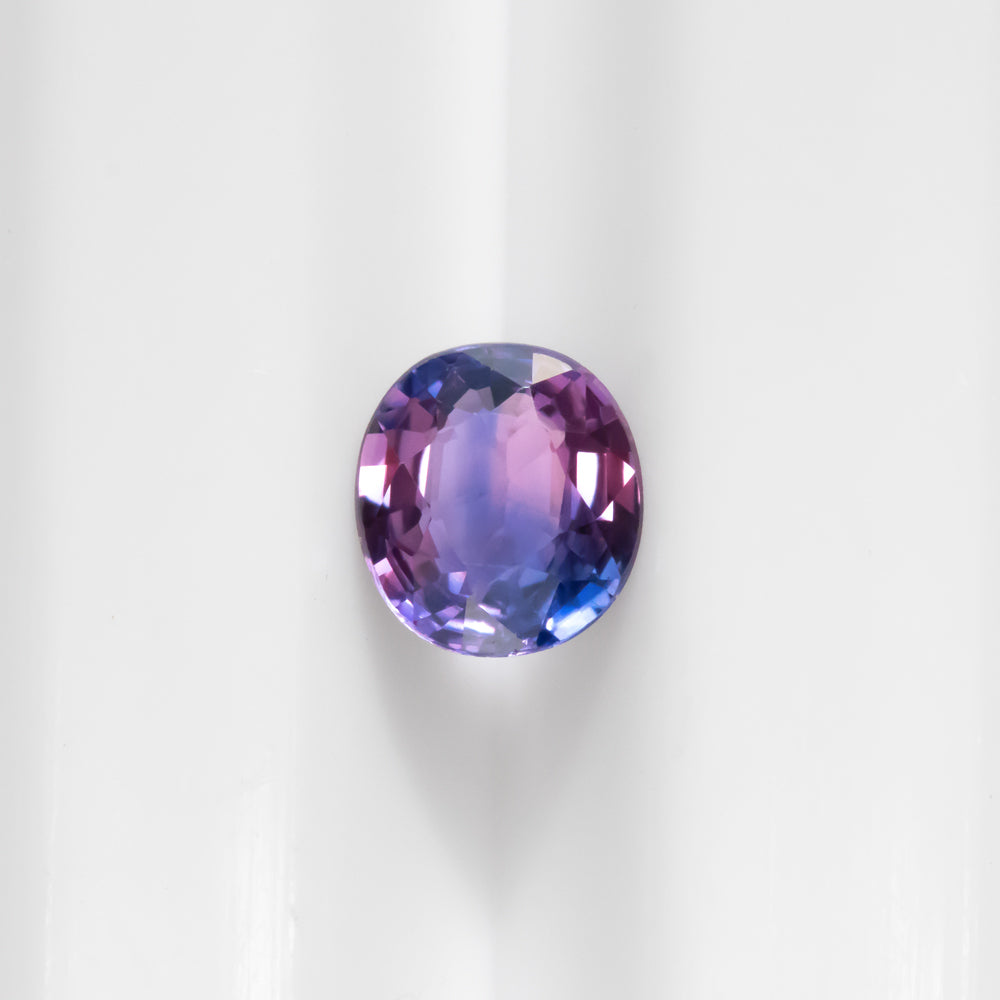 0.84ct NATURAL BI COLOR SAPPHIRE NO HEAT PINK PURPLE CUSHION SHAPE ...
