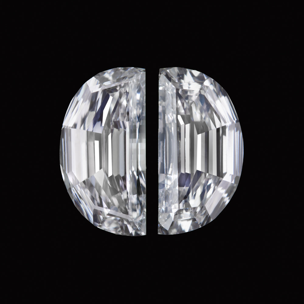 HALF MOON SHAPE DIAMOND MATCHING PAIR 1.06ct LOOSE ACCENT SIDE STONES ...