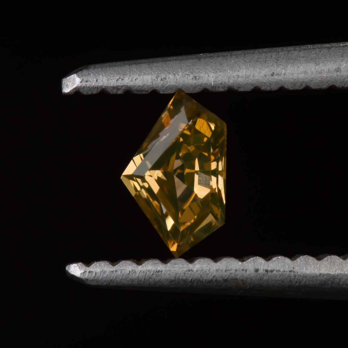 1/4 CARAT NATURAL DIAMOND FANCY BROWNISH ORANGE TRAPEZOID SHAPE CUT ...