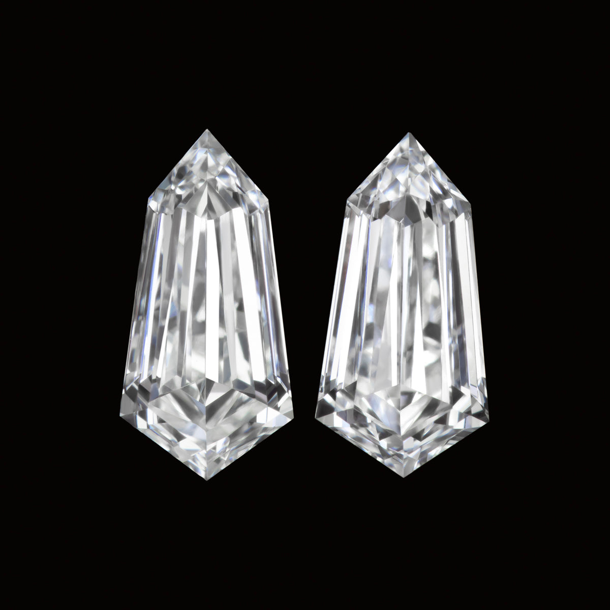 LAB CREATED DIAMOND MATCHING PAIR 0.79ct BULLET SHAPE CUT LOOSE ACCENT ...