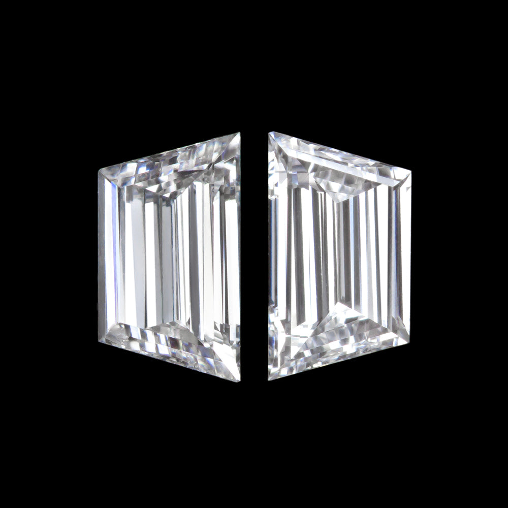 0.60ct TRAPEZOID SHAPE DIAMOND MATCHING PAIR BAGUETTE CUT LOOSE ACCENT ...