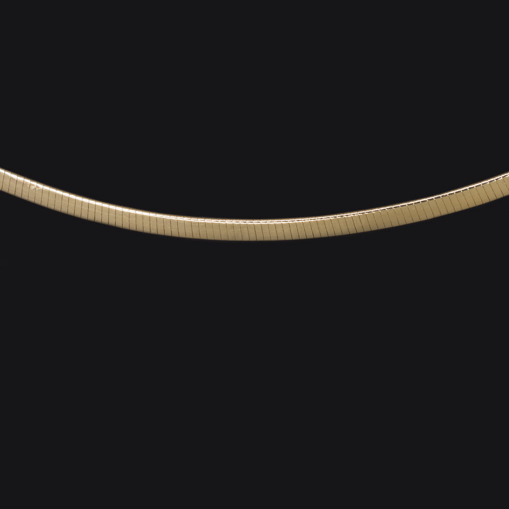 SOLID 14K YELLOW GOLD OMEGA CHAIN 16in 2.8mm HERRINGBONE SNAKE NECKLACE ...