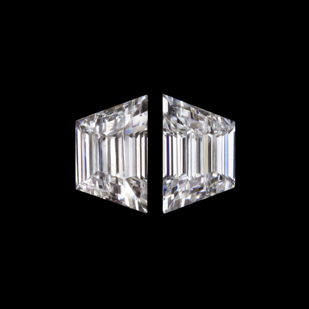 TRAPEZOID SHAPE DIAMOND MATCHING PAIR 0.34ct BAGUETTE CUT LOOSE ACCENT ...