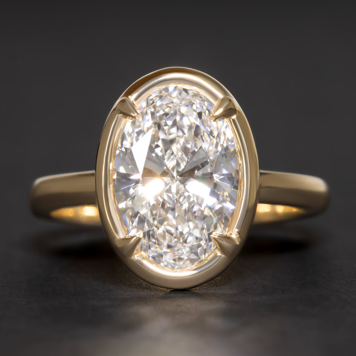 2.5 CARAT LAB CREATED DIAMOND ENGAGEMENT RING CERTIFIED OVAL SOLITAIRE ...