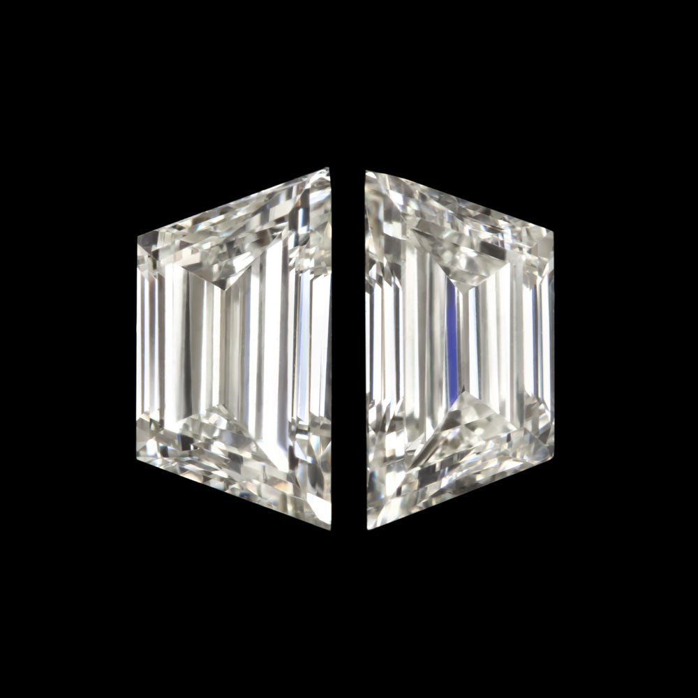 TRAPEZOID SHAPE DIAMOND MATCHING PAIR 0.61ct BAGUETTE CUT LOOSE ACCENT ...