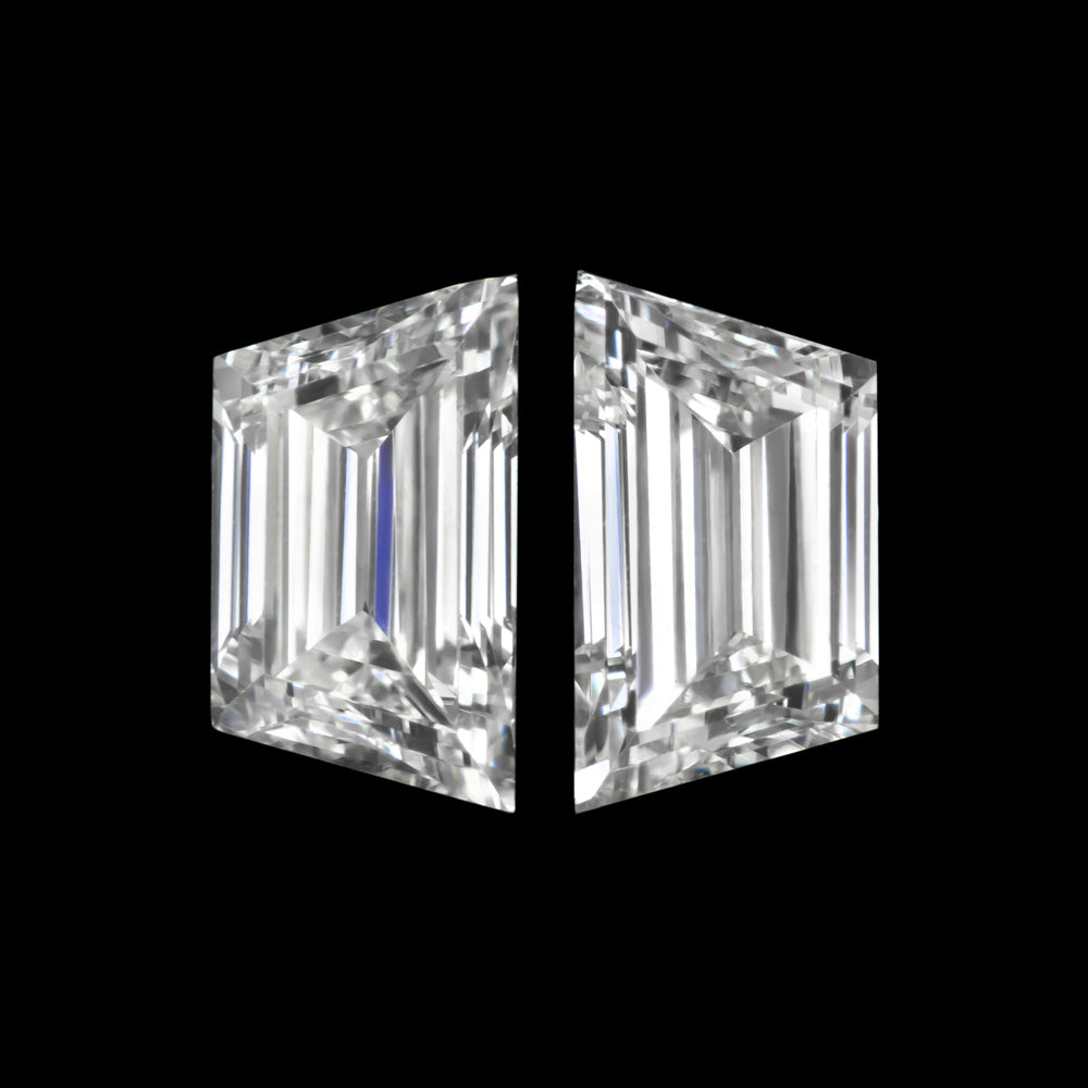 0.60ct TRAPEZOID SHAPE DIAMOND MATCHING PAIR LOOSE BAGUETTE CUT ACCENT ...