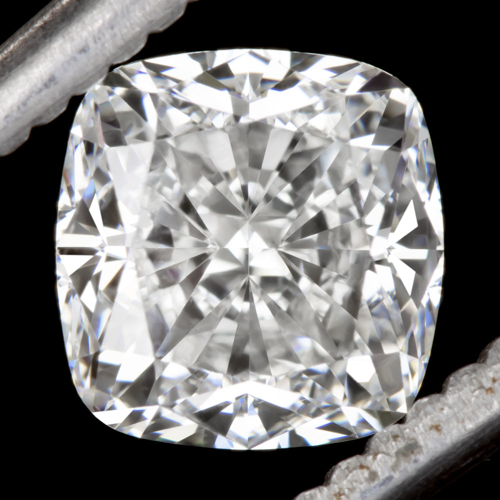 5 CARAT LAB CREATED DIAMOND F VS2 IGI CERTIFIED CUSHION CUT SQUARE ...