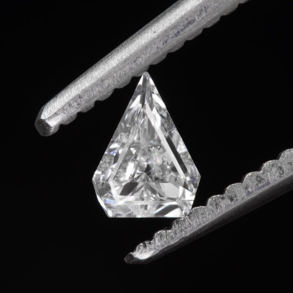 0.22ct SHIELD SHAPE LOOSE DIAMOND E SI BRILLIANT EMPRESS CUT NATURAL 1/ ...