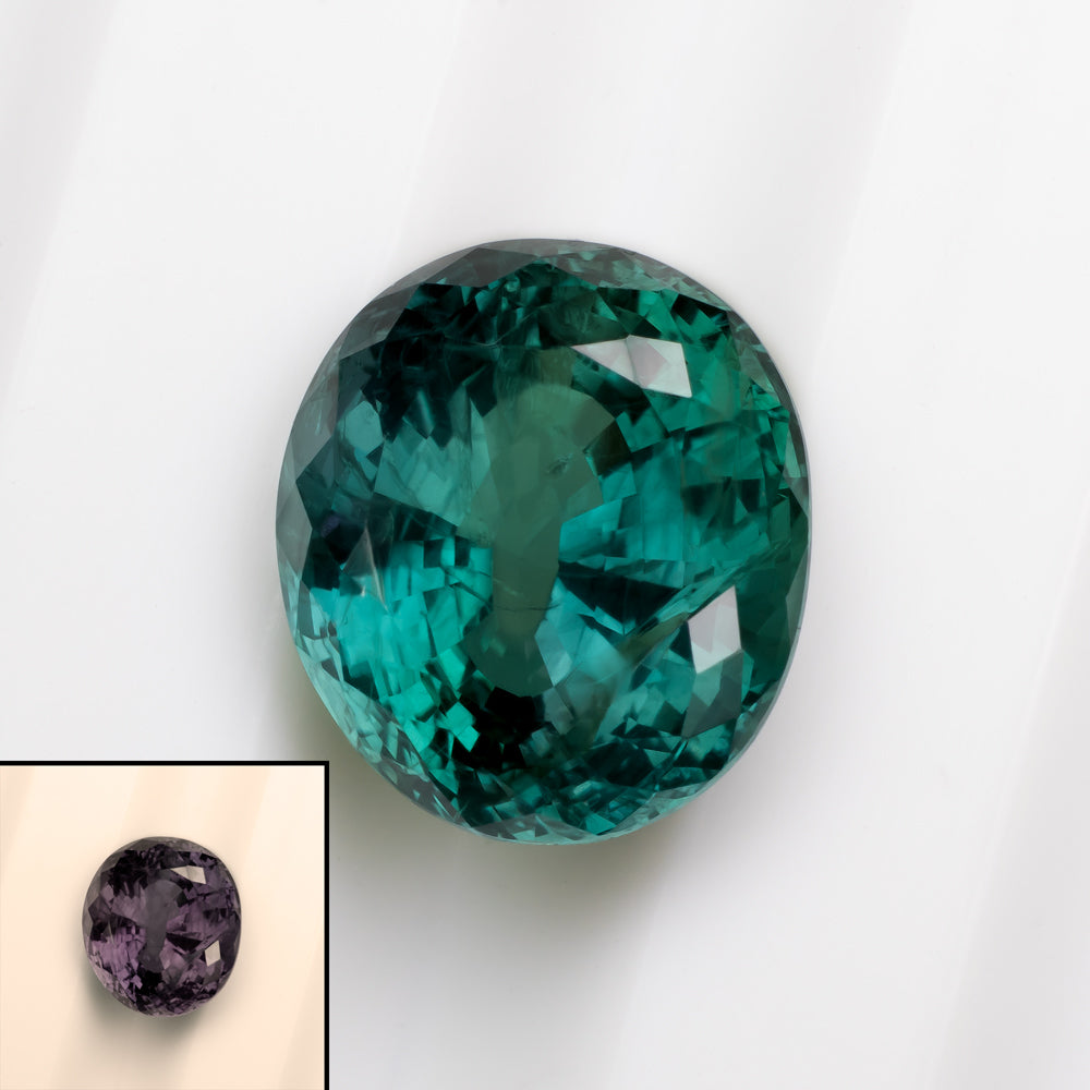 4.16ct GIA CERTIFIED ALEXANDRITE GREEN PURPLE COLOR CHANGE OVAL SHAPE ...