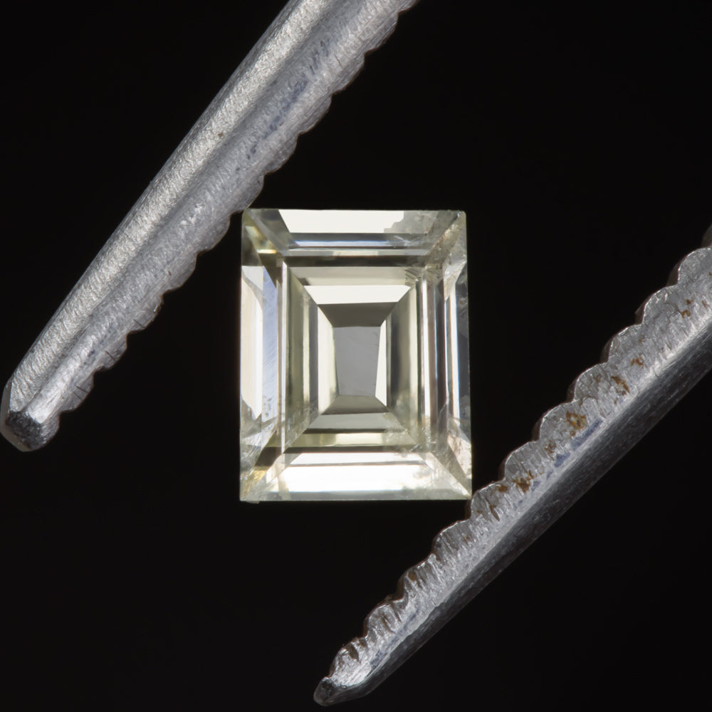 0.28ct VINTAGE BAGUETTE CUT DIAMOND EMERALD SHAPE NATURAL ESTATE STEP ...