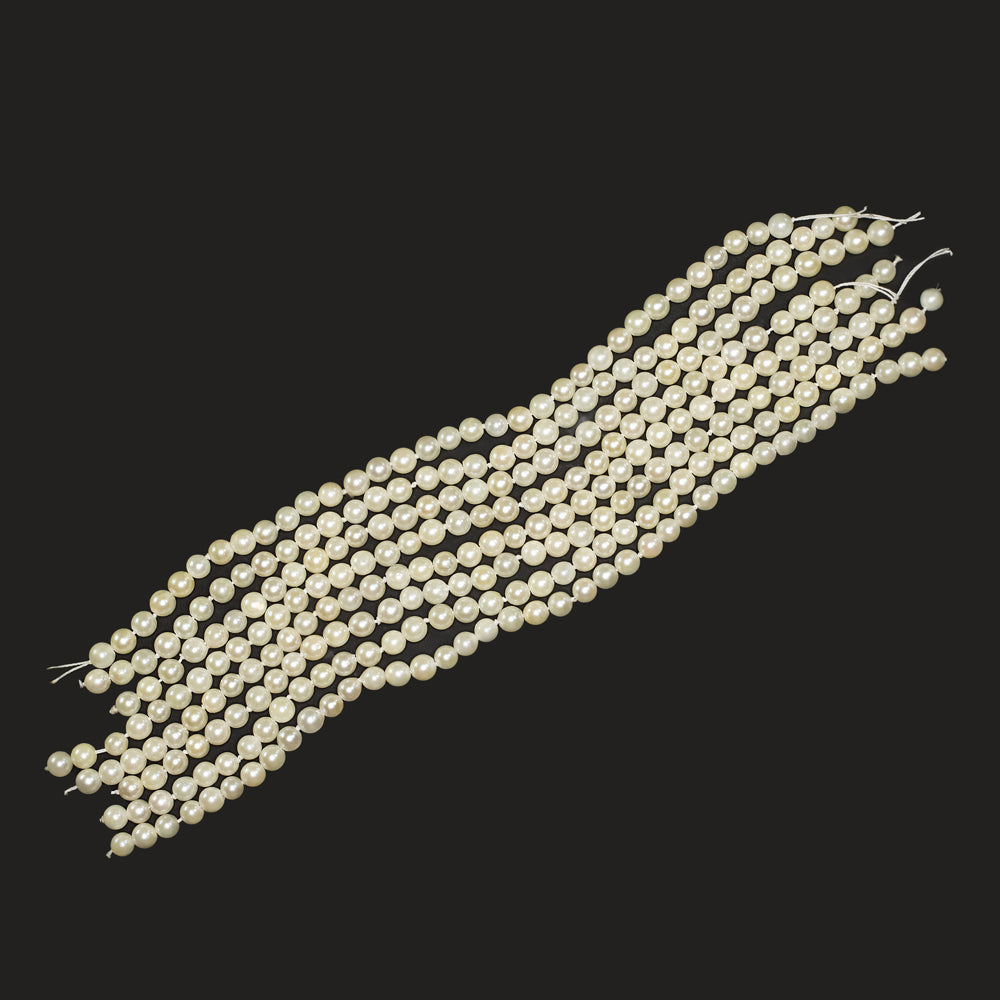 VINTAGE CULTURED PEARLS 21 STRANDS 4.3mm 12 FOOT PARCEL NECKLACE ...