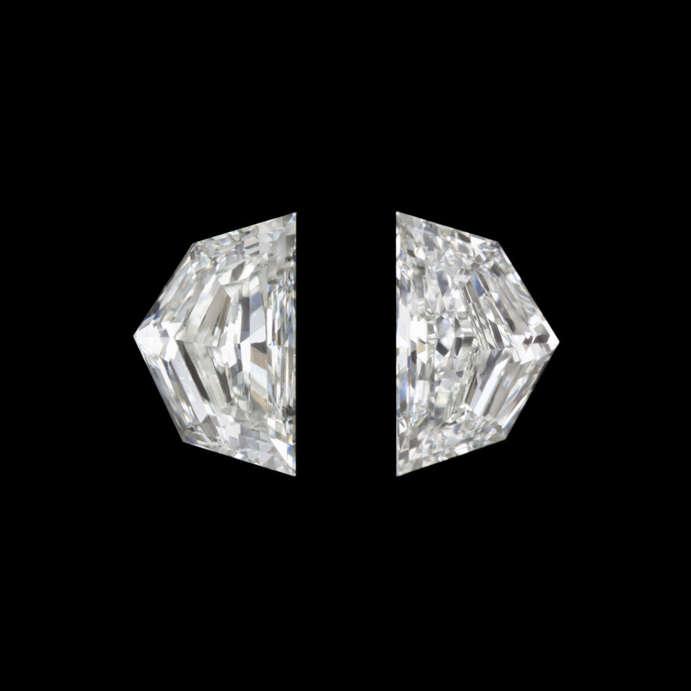 NATURAL DIAMOND CADILLAC CUT MATCHING PAIR 0.55c LOOSE ACCENT STONES H ...
