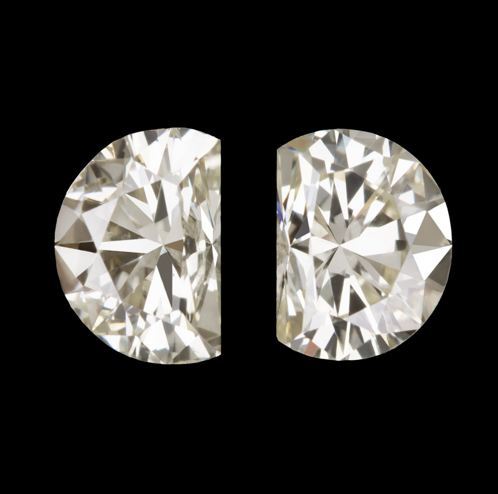 HALF MOON SHAPE DIAMOND MATCHING PAIR 0.93ct LOOSE ACCENT SIDE STONES ...
